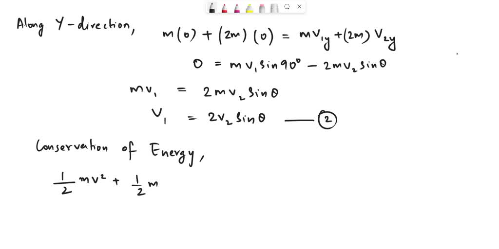 Solved An Atomic Nucleus Of Mass M Traveling With Speed V Collides