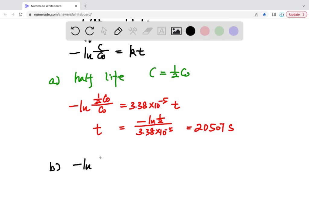 SOLVED: The rate constant for the first-order decomposition of N2O5 in the reaction 2 N2O5(g) â ...