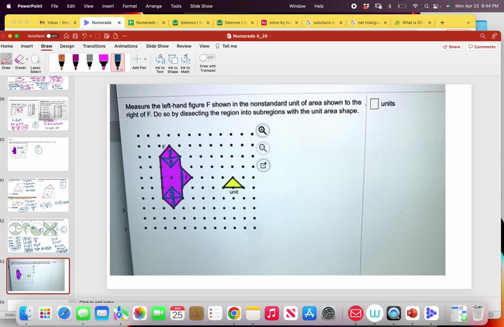 SOLVED: Measure the left-hand figure shown in the nonstandard unit of ...