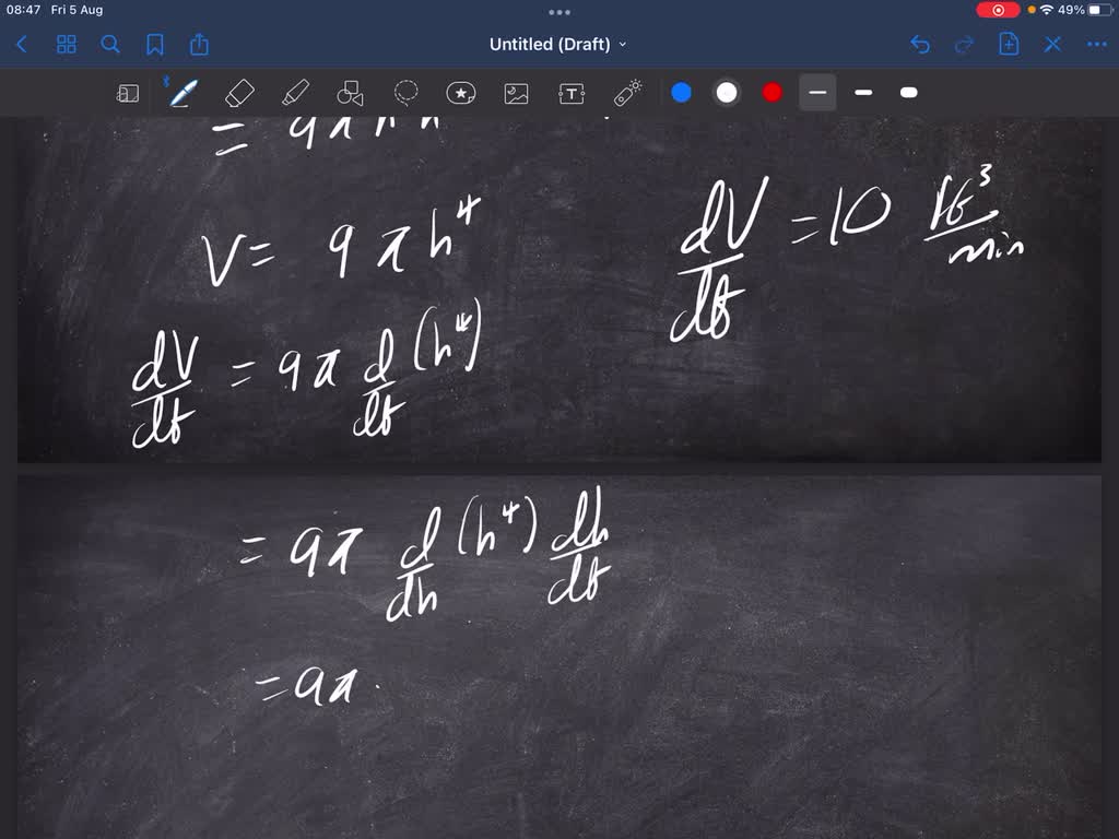 SOLVED: Sand pouring from a chute at the rate of 10 cubic feet per ...