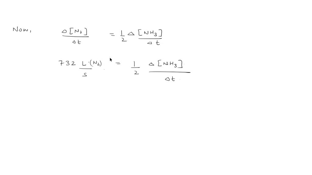 SOLVED: In the Haber reaction, patented by German chemist Fritz Haber ...