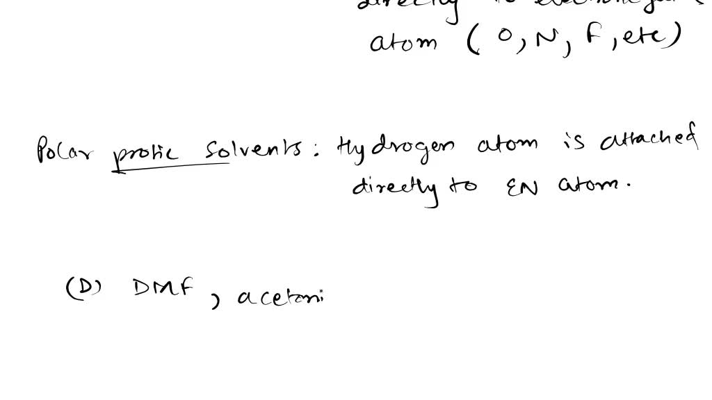 SOLVED: Which of the following sets consists of only polar aprotic ...