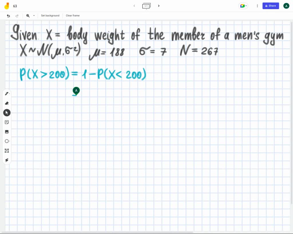 SOLVED: Assume that among the members of a men's gym, the distribution ...