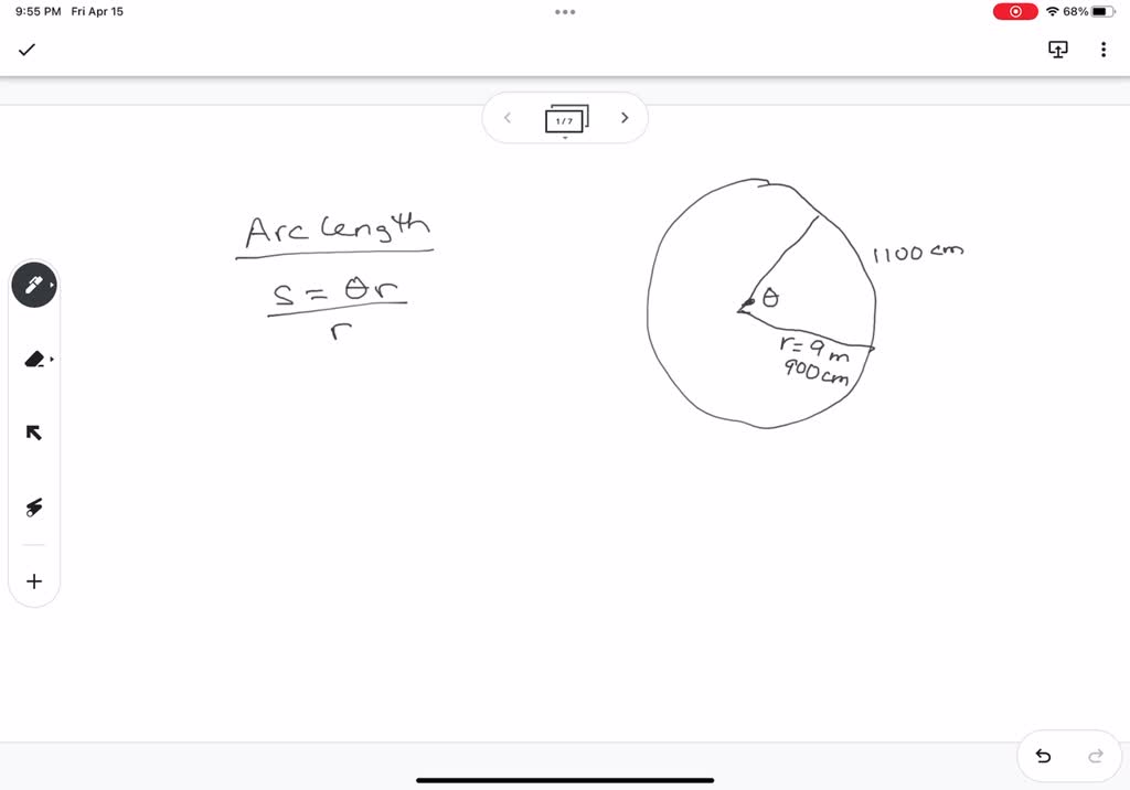 Find the radian measure of the central angle of a circle of radius r ...