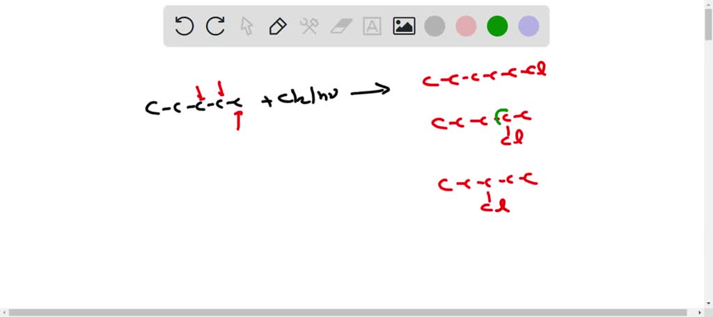 SOLVED: The free radical chlorination of pentane produces this number ...