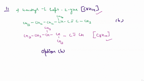 1) The compound, 4-methyl-hept-2-yne is the structural...