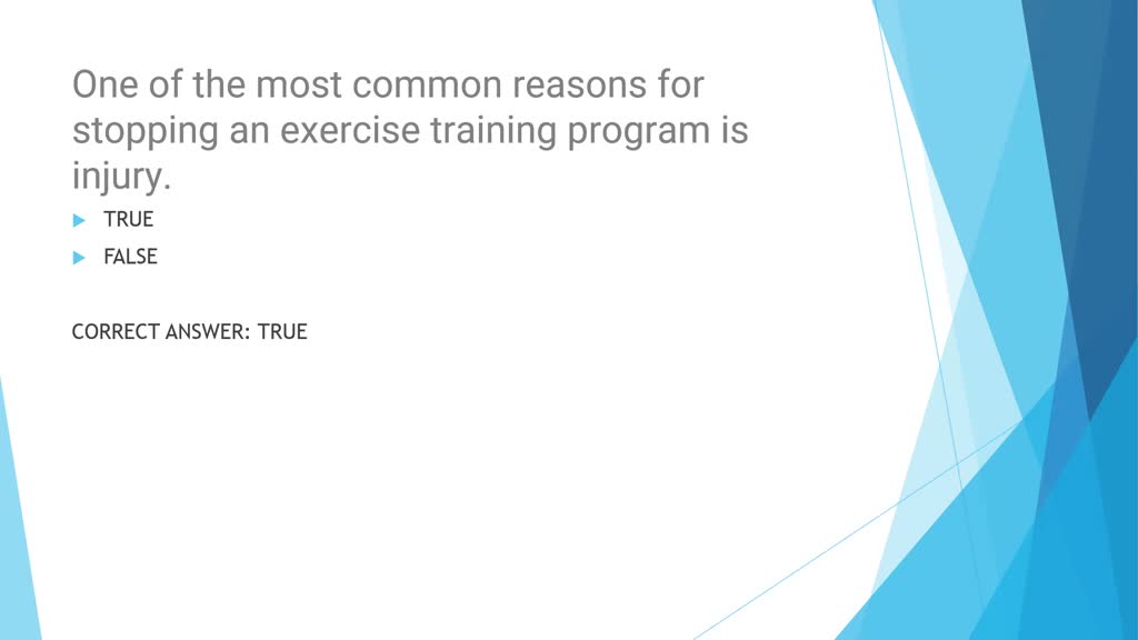 SOLVED: True or false? one of the most common reasons for stopping an ...