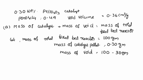 Calculate the velocity of fluidization uo of a catalytic bed...