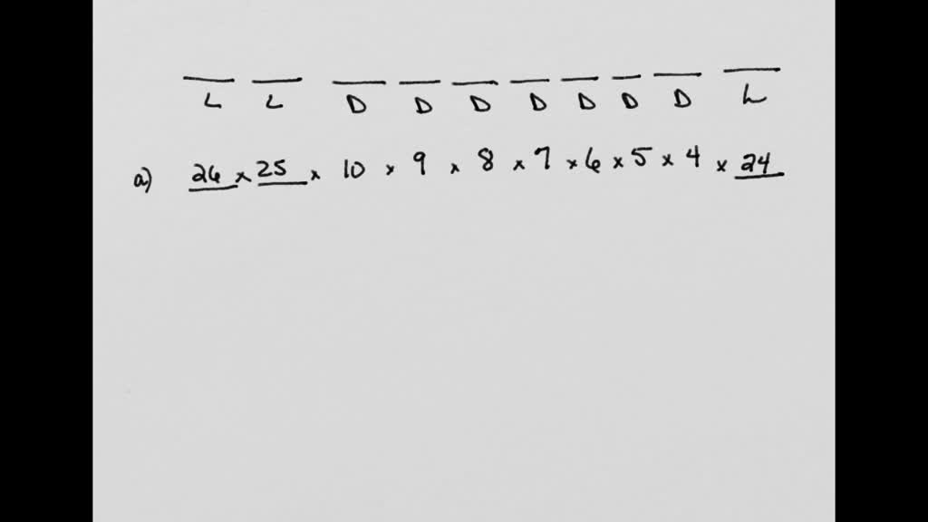 SOLVED: A dollar bill serial number is a 10-character string that ...