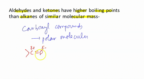2. Explain why the boiling point of aldehydes and ketones...