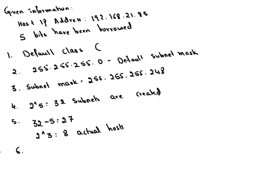 Solved Subnetting A Network Using The Cidr Method Worksheet 1 When