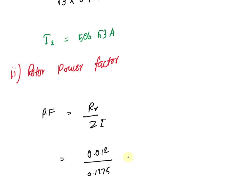 A 1100V, 50Hz, delta-connected induction motor has a star-connected ...