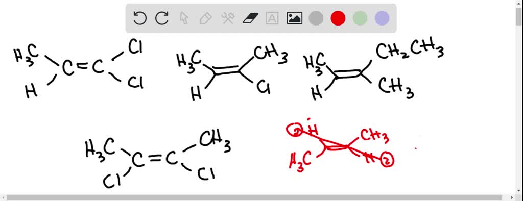 SOLVED: For which of the following alkenes will cis- and trans- isomers not exist? HaC Cl HaC CH ...