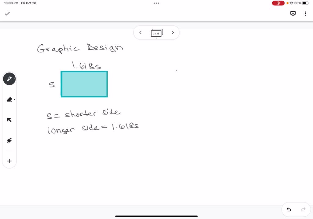 SOLVED: Graphic Design Artists and architects often use the golden ...