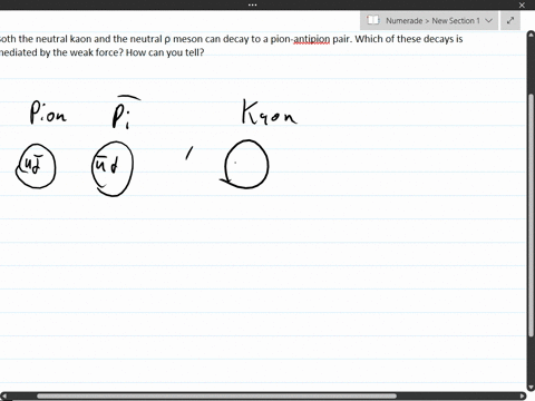 Both the neutral kaon and the neutral ρ meson can decay to a...