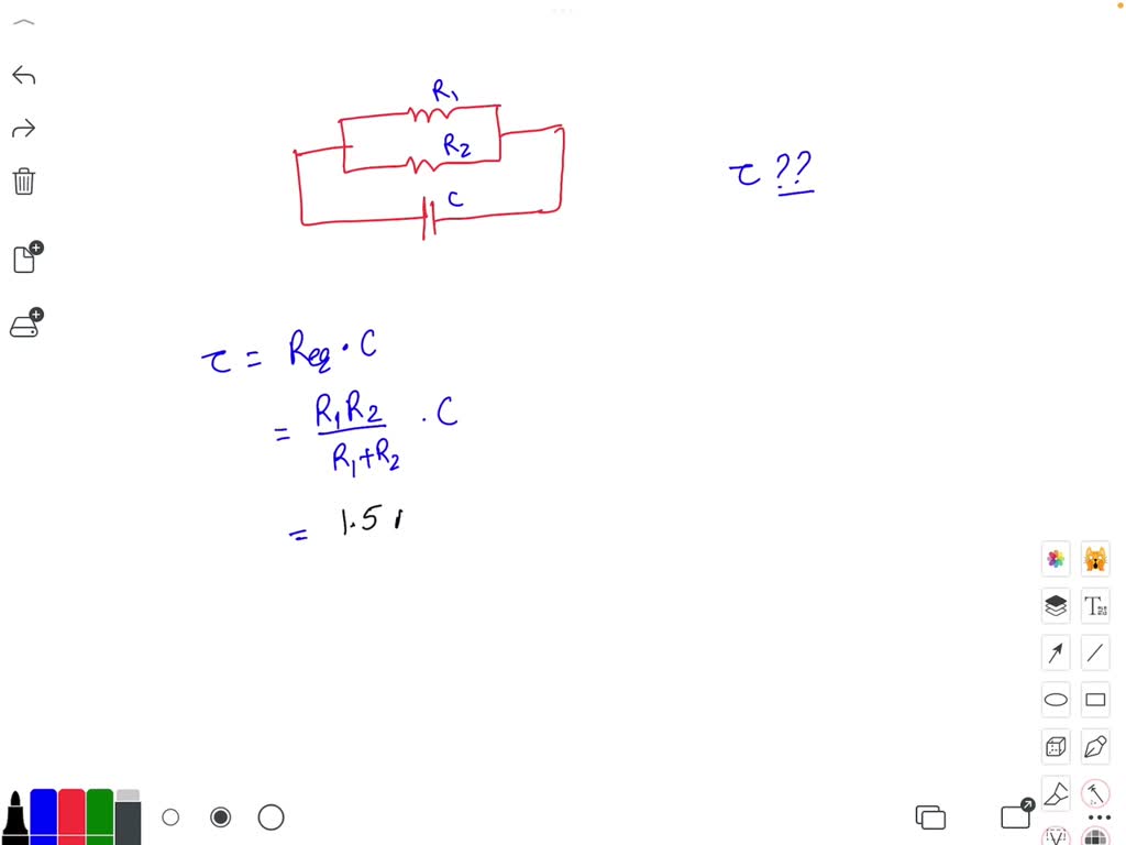 SOLVED: In an RC circuit, the time constant is 5.0 s and the resistance ...