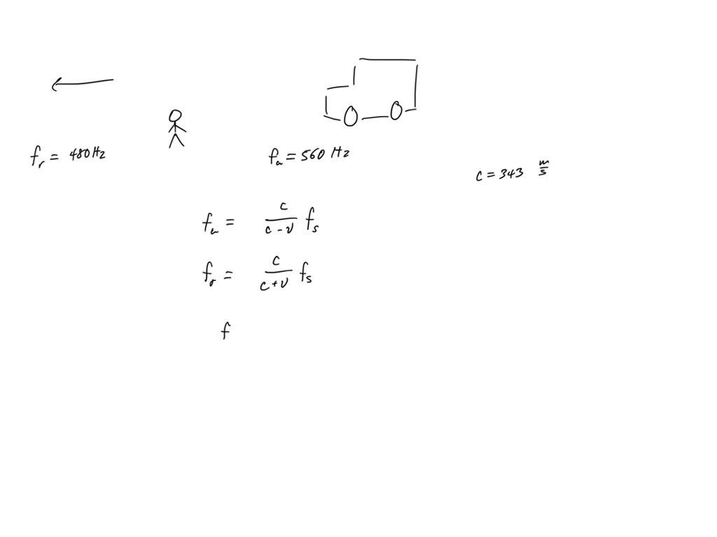 SOLVED: A Standing at a crosswalk, you hear a frequency of 560 Hz from ...