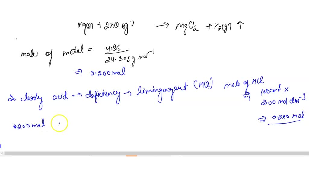 SOLVED: A student performed an experiment in which hydrogen gas was ...