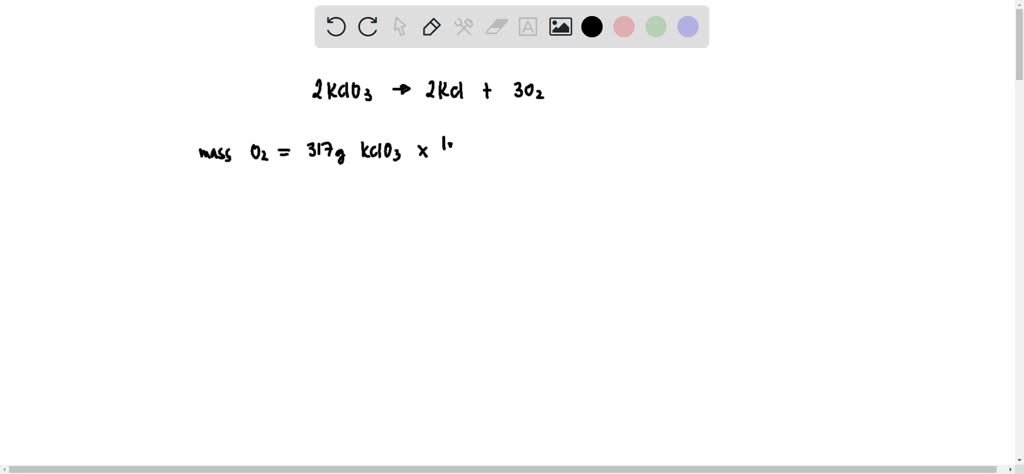 SOLVED: Which type of chemical reaction occurs in 2KClO3 ——> 2KCl + 3O2?
