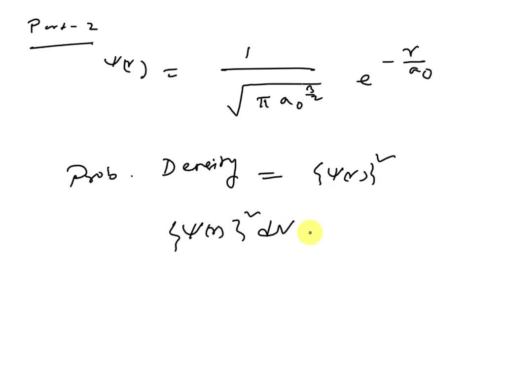 Solved The Normalized Energy Eigenfunction Of The Ground State Of The