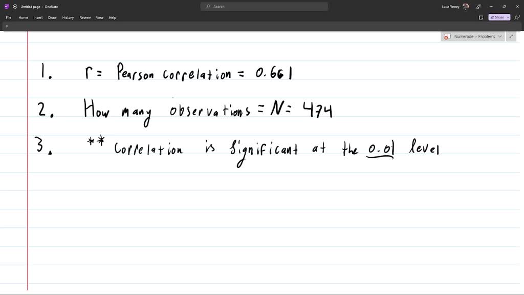 Solved Step 1 Of 2 Determine The Correlation Coefficient Round Your Answer To Two Decimal