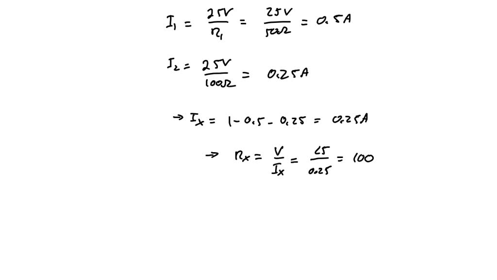 Solved Problem 2 Three Resistors Of 50 Ω 100 Ω And An Unknown Resistance R Are Connected In