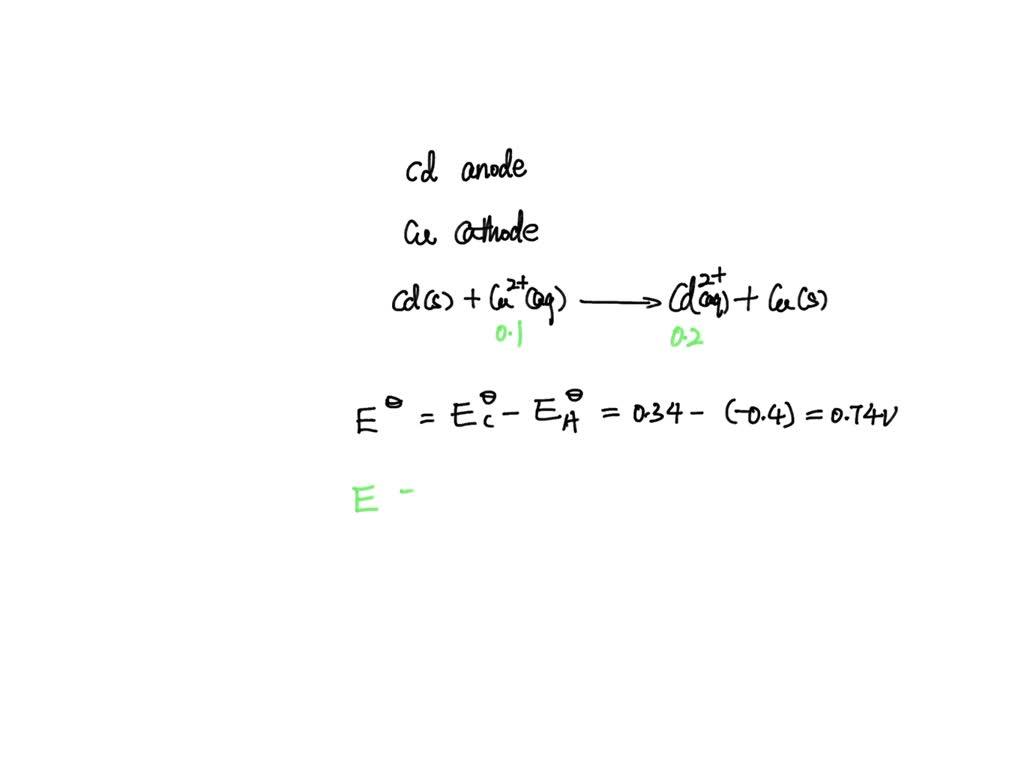 SOLVED: Calculate E-cell of the following cell at 25Â°C: Cd/Cd+2 || I-/I || Cu+2/Cu. Given: ECd+ ...