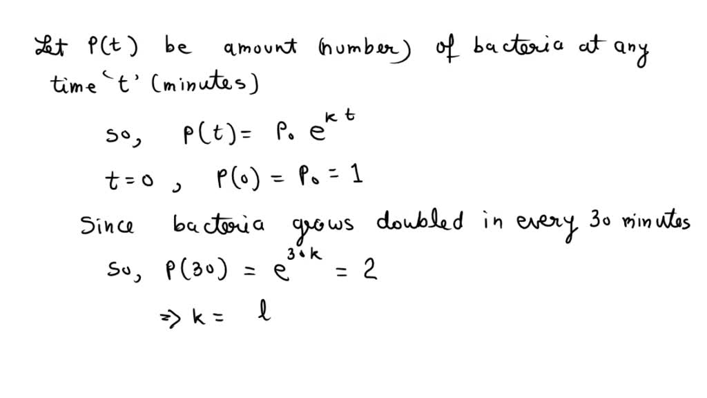 SOLVED: Suppose that the bacteria in a colony can grow unchecked, by ...