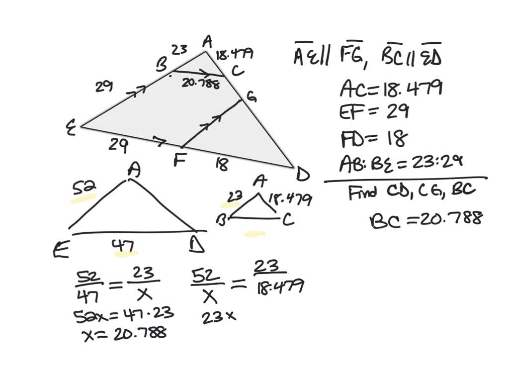 SOLVED: In the diagram below, AF = FE, DE = 4CD, and [BDG] = 2. B D E ...