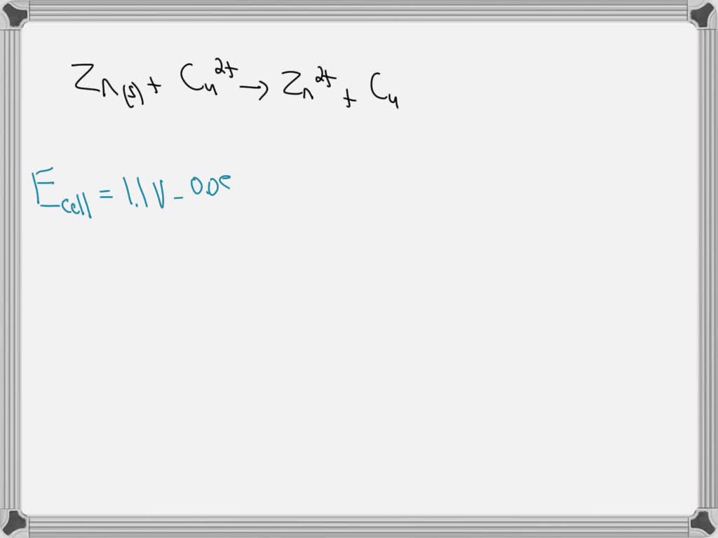 SOLVED: Calculate the e.m.f. of a Daniell cell at 25 Â°C, when the concentration of ZnSO4 and ...