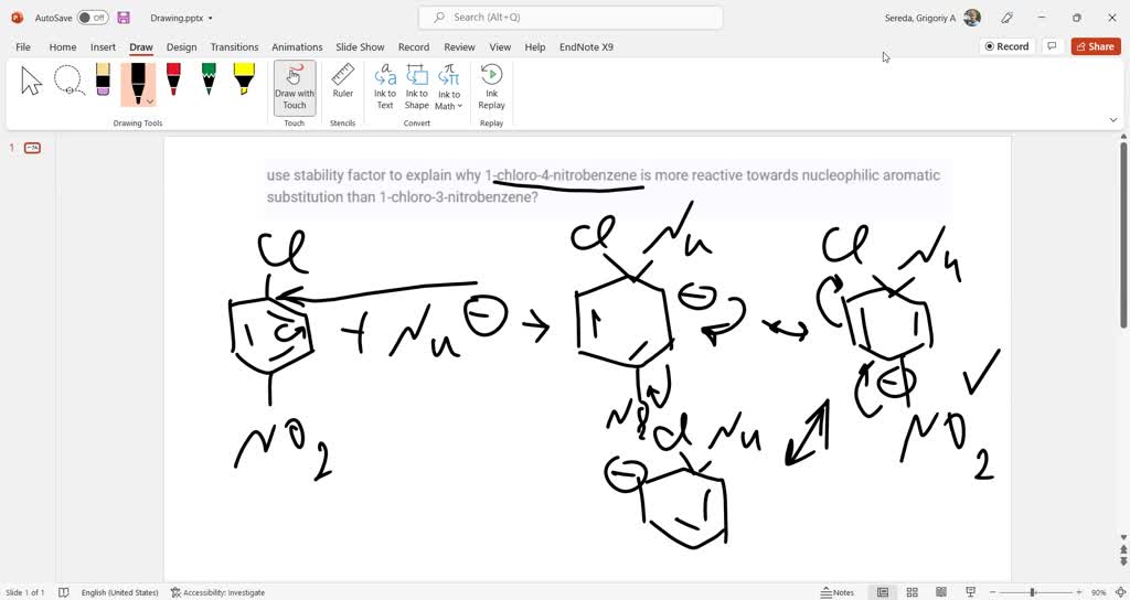 SOLVED: use stability factor to explain why 1-chloro-4-nitrobenzene is more reactive towards ...
