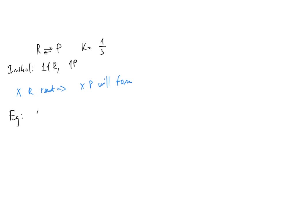 SOLVED: A tiny sample of an aqueous solution of two substances, R and P, is sketched below, as ...
