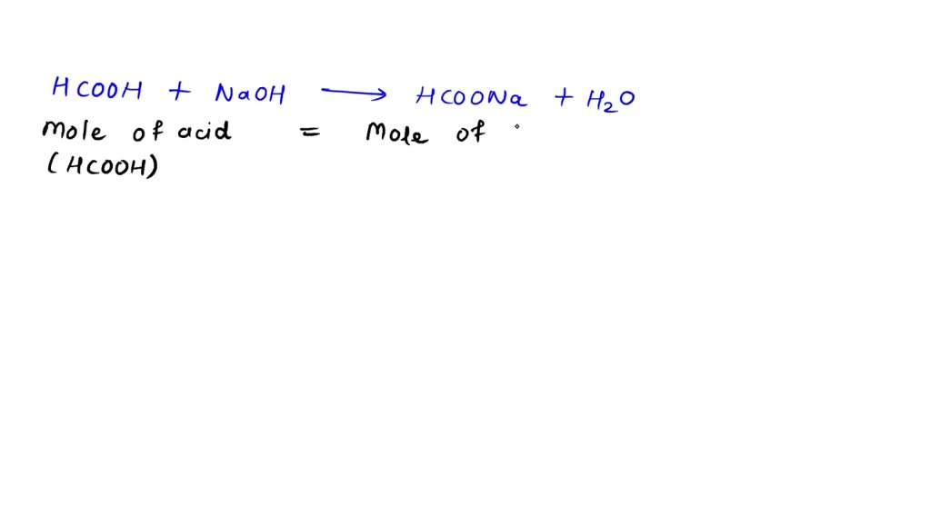 SOLVED: Formic acid (HCO2H, Ka 1.8 * 10-4) is the principal component ...