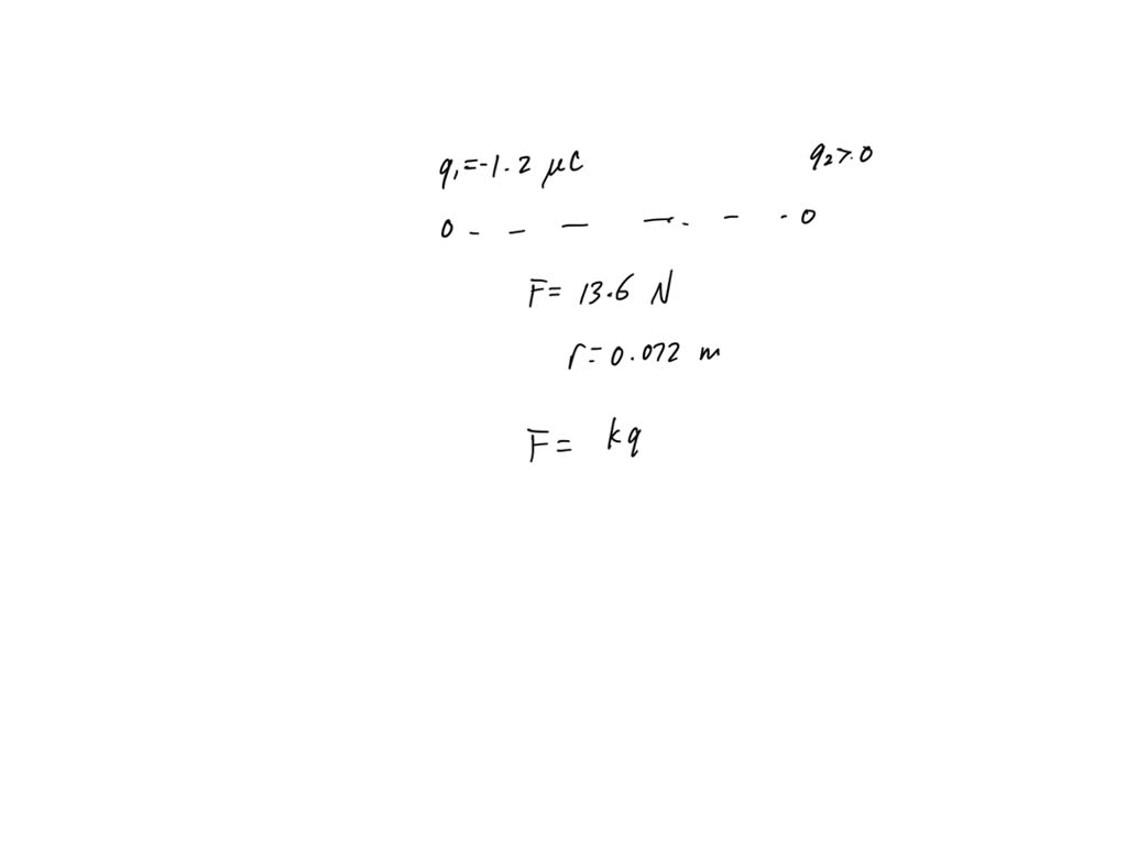 SOLVED: An object with a negative charge of 1.2 Î¼C exerts an attractive force of 13.6 N on a ...