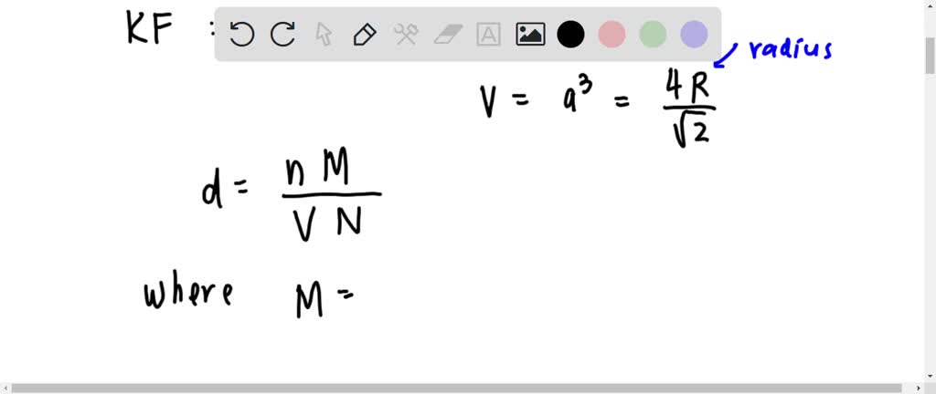 SOLVED: KF has the same type of crystal structure as NaCl. The unit ...