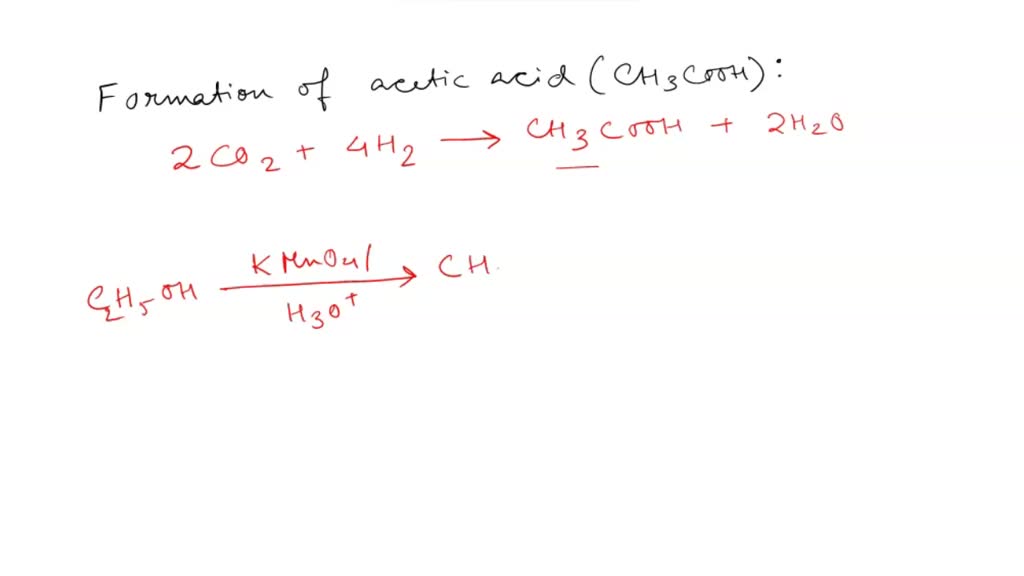 Solved Write The Balanced Equation Reaction Between Acetic Acid With