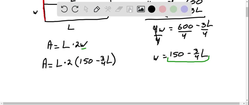 SOLVED:Find the dimensions of the rectangular corral split into 2 pens ...