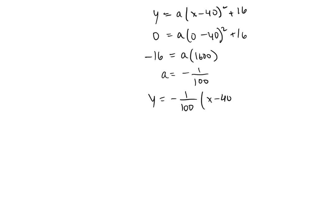 SOLVED: A jumping spider's movement is modeled by a parabola. The ...