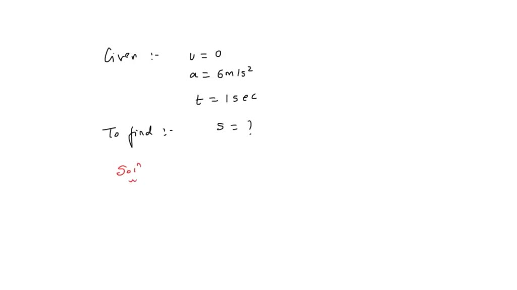 Solved An Object Undergoes An Acceleration Of 6m S2starting From Rest