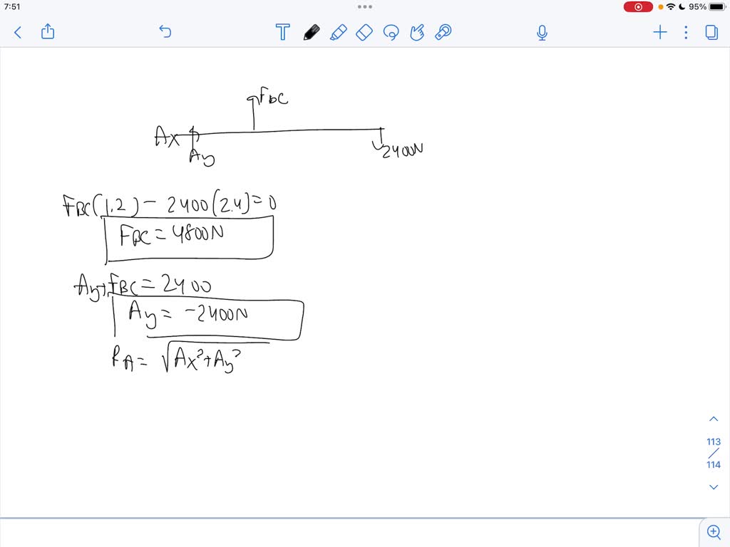 SOLVED: What is the minimum required bolt diameter (mm) at C if the ...