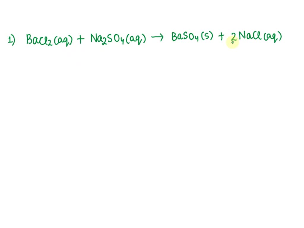 SOLVED: Write a balanced chemical equation with state symbols for the following reactions. (i ...