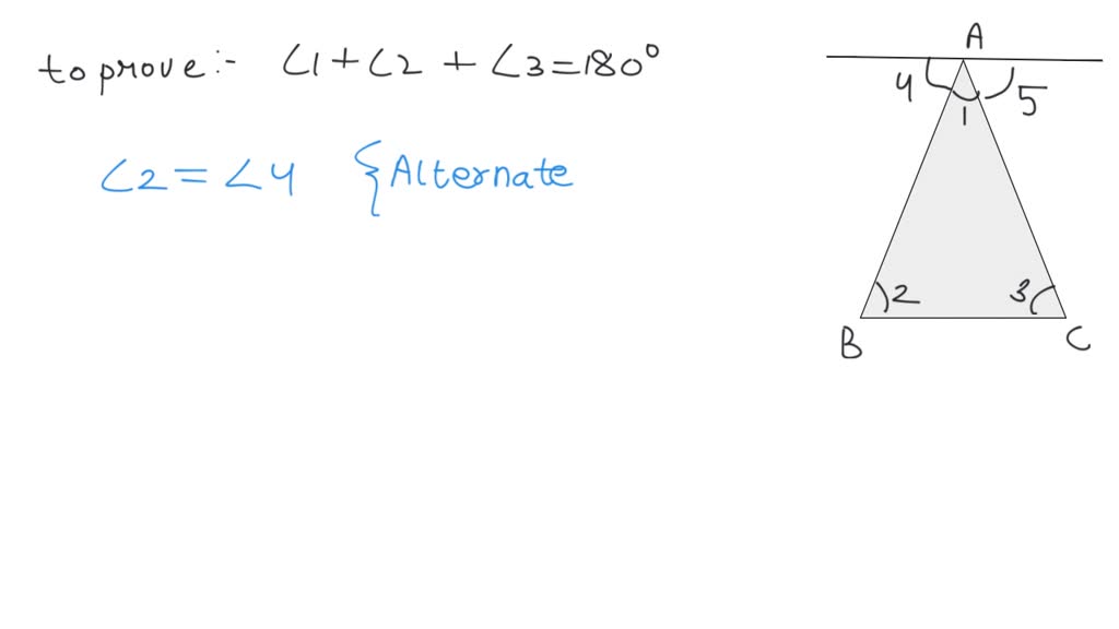 SOLVED: Prove in two different ways that the sum of the angles in any ...