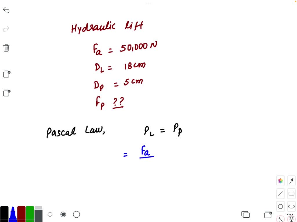 SOLVED: Refer to Pascal's principle for this problem. A hydraulic lift ...