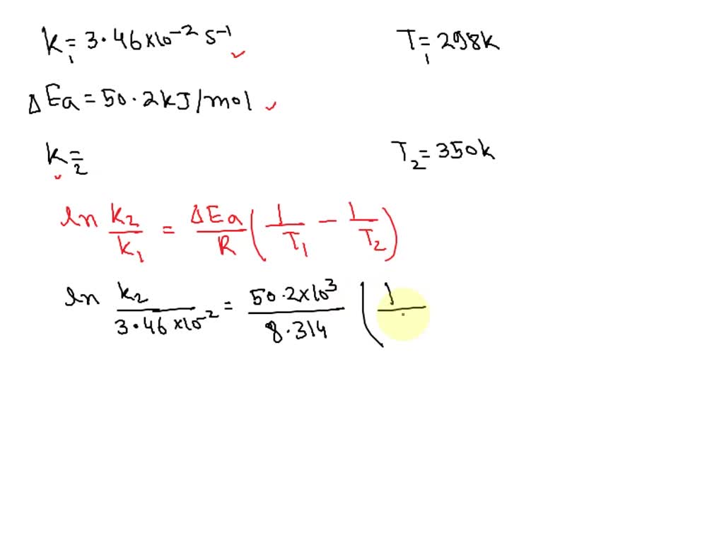 Solved The Rate Constant Of A First Order Reaction Is 3 46 X 10 2s 1