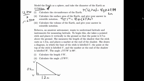 Outline a lesson using the basic formulas of spherical trigonometry to ...