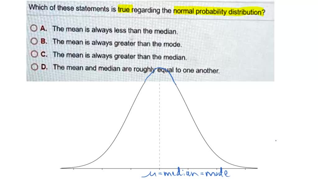 SOLVED Which Of The Following Probability Distribution Has The Same Value For Mean Median And 
