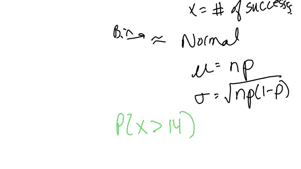 SOLVED: A binomial probability is given. Write the probability in words. Then, use a continuity ...