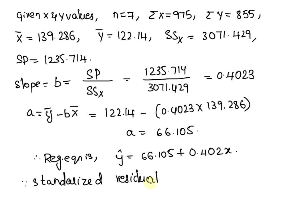 SOLVED: Consider the following data for two variables, X and Y: 135 110 ...