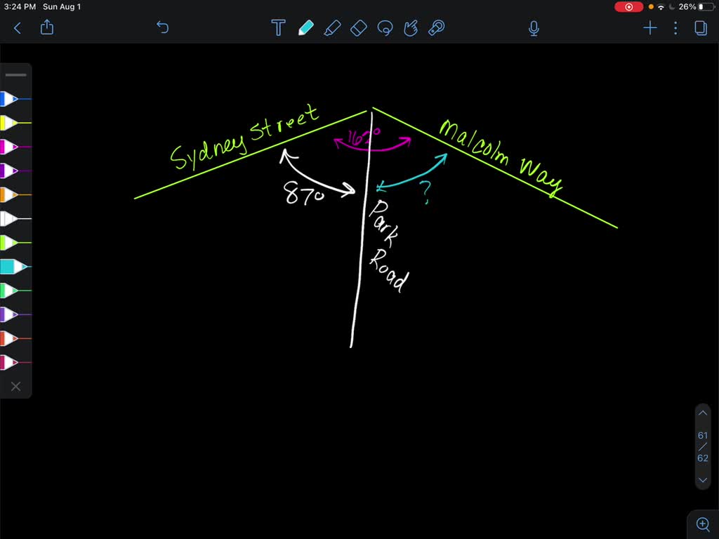 SOLVED: ANALYZING RELATIONSHIPS The map shows the intersections of ...