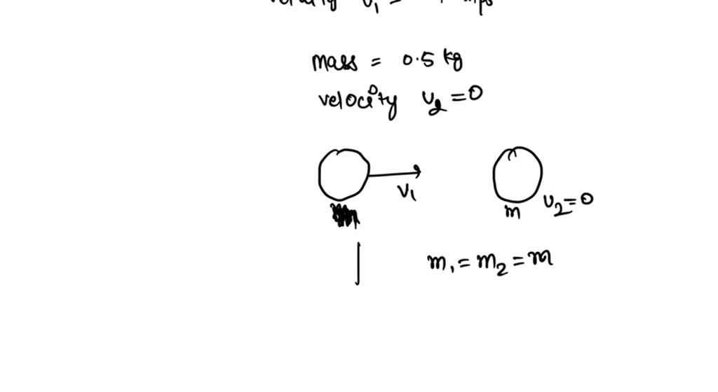 SOLVED: A ball of mass 0.5kg moving at 10m/s collides with another ball ...